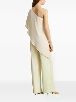 Ralph Lauren One-shoulder Ruffled Jumpsuit - Neutrals