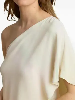 Ralph Lauren One-shoulder Ruffled Jumpsuit - Neutrals