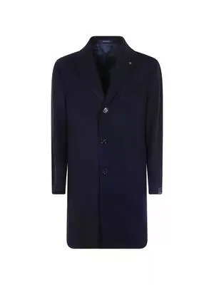 Tagliatore Notched-lapels Single-breasted Coat - Blue