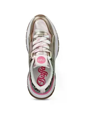 BUFFALO Jump One Leopard-print Glitter-detail Sneakers