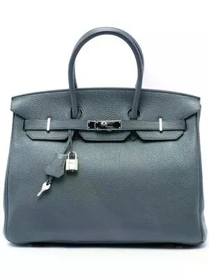 Hermès 2013 Togo Birkin Retourne 35 Handbag - Blue