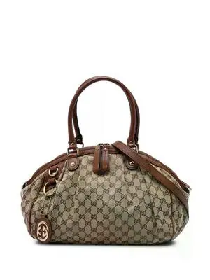 Gucci 2016-2026 Gg Canvas Sukey Satchel - Neutrals