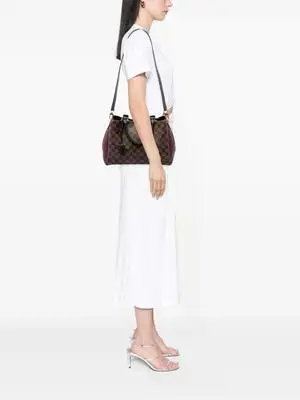 LOUIS VUITTON 2018 Damier Ebene Brittany Satchel - Red