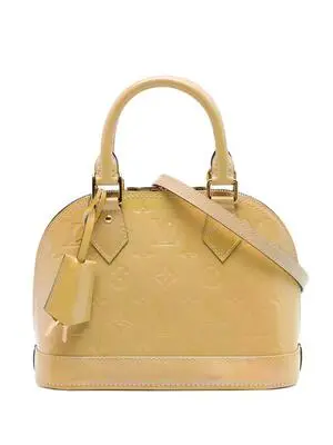 LOUIS VUITTON 2015 Monogram Vernis Alma Bb Satchel - Brown