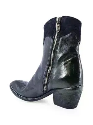 MADISON MAISON Pointy Star-patch Embroidered Ankle Boots