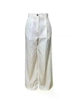 EMME Pleated Wide-leg Trousers - Neutrals