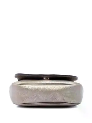 Gucci 2016-2026 Small Metallic Leather Soho Chain Flap Crossbody Bag - Gold