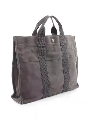 Hermès 20th Century Canvas Herline Mm Tote Bag - Grey