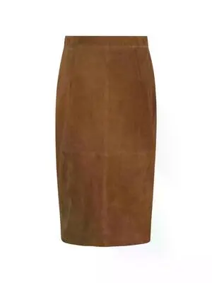ENES Suede Side-slit Skirt
