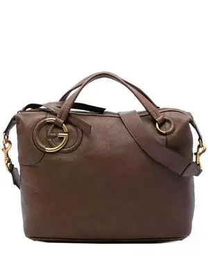 Gucci 2016-2026 Calfskin Twill Satchel - Brown