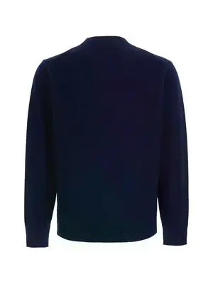 KANGRA Crew-neck Ribbed-trim Sweater - Blue