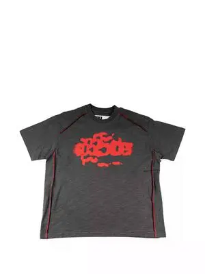 SP5DER Contrast-stitch Slub T-shirt