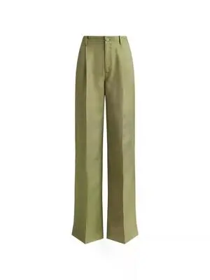 Ralph Lauren Pleated High-waisted Trousers - Green