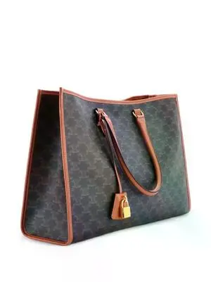 Celine Horizontal Cabas Triomphe Coated Canvas Tote Bag