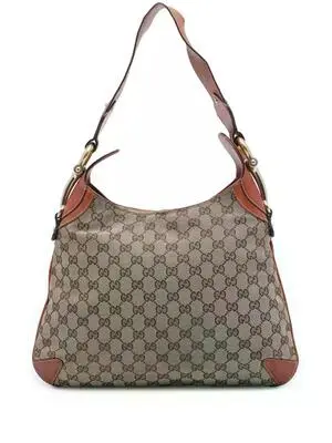 Gucci 2000-2015 Gg Canvas Horsebit Creole Hobo Bag - Neutrals