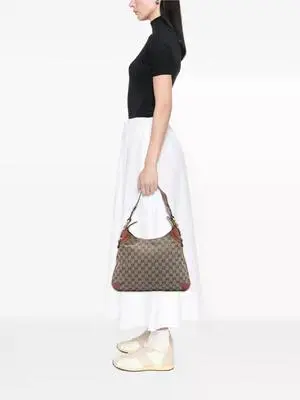 Gucci 2000-2015 Gg Canvas Horsebit Creole Hobo Bag