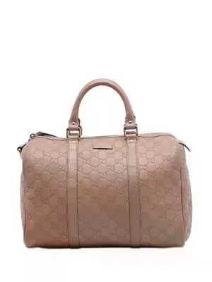 Gucci 2016-2026 Medium Guccissima Joy Boston Bag - Brown