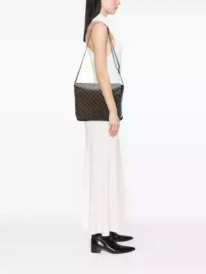 LOUIS VUITTON 2008 Damier Ebene Brooklyn Mm Crossbody Bag - Brown