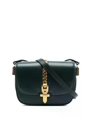Gucci 2016-2026 Mini Calfskin Sylvie 1969 Crossbody Bag - Green