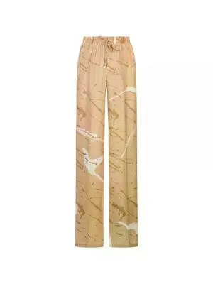 Kiton Paint-splatter Drawstring Trousers - Neutrals