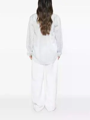TWINSET Lace-trim Striped Shirt