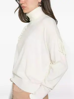 TWINSET Fringe-detail Roll-neck Sweater
