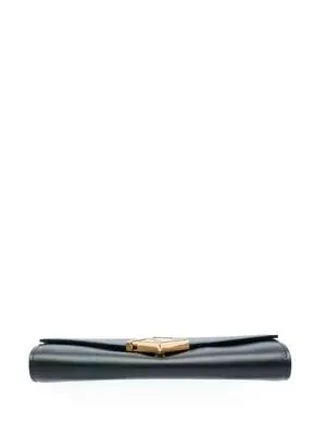 Fendi 2010-2026 Smooth And Grained Calfskin Vitello King Cruise Ff Diamonds Continental Envelope Wallet On Chain Crossbody Bag - Black