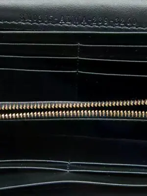 Fendi 2010-2026 Smooth And Grained Calfskin Vitello King Cruise Ff Diamonds Continental Envelope Wallet On Chain Crossbody Bag - Black