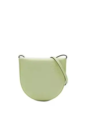 Loewe 2020 Small Leather Heel Pouch Crossbody Bag - Green