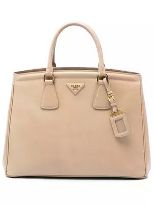 Prada 2015-2026 Saffiano Lux Parabole Tote Bag - Neutrals