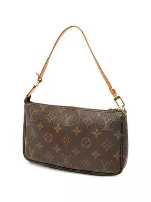 LOUIS VUITTON 2002 Monogram Pochette Accessoires Shoulder Bag - Brown