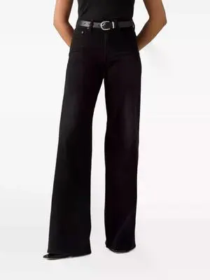 LEVI'S 728 High-rise Wide-leg Jeans - Black
