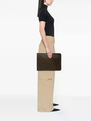 LOUIS VUITTON 2007 Monogram Poche Documents Portfolio Business Bag