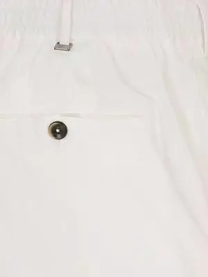 PT TORINO Drawstring-waist Twill Trousers - White