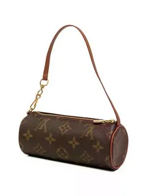 LOUIS VUITTON Monogram Canvas Papillon Pochette Handbag - Brown