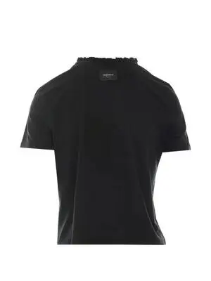 Repetto Ruffled-trim Logo-embroidered T-shirt