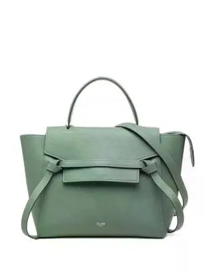 Celine 2019 Micro Grained Calfskin Belt Bag Satchel - Green