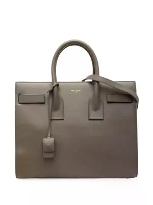 Saint Laurent 2014 Small Leather Sac De Jour Satchel - Brown