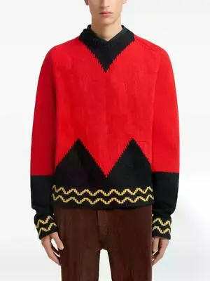 Marni Geometric Intarsia Wool Sweater