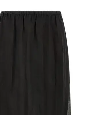 TELA Ophelia Fringed Layered Midi Skirt