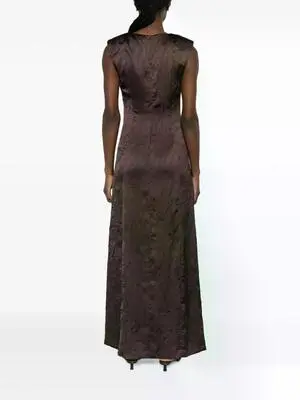 Maje Crinkled-effect Sleeveless Maxi Dress