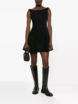 Maje Frayed-hem Mini Dress