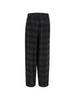 TELA Asymmetrical Check-pattern Trousers
