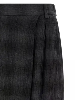 TELA Asymmetrical Check-pattern Trousers