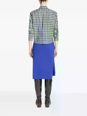Dries Van Noten Checked Cotton Flannel Mini Shirt