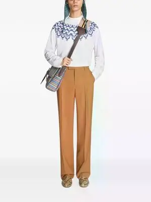 Dries Van Noten Long Straight-leg Wool Pants - Orange