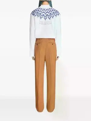 Dries Van Noten Long Straight-leg Wool Pants