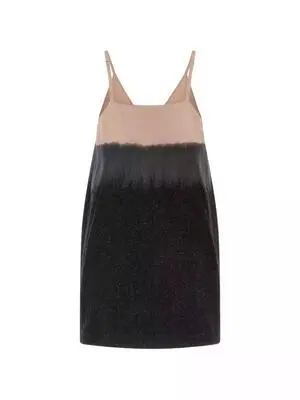 TELA Color-block Brushed-effect Mini Dress