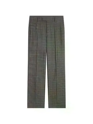 Dries Van Noten Long Straight-leg Wool Pants - Grey
