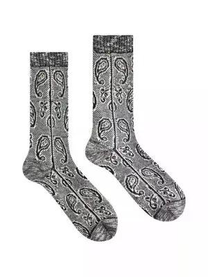 Dries Van Noten Jacquard Wool Socks - Grey